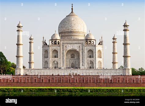 Taj Mahal In Sunset Light Agra India Stock Photo Alamy