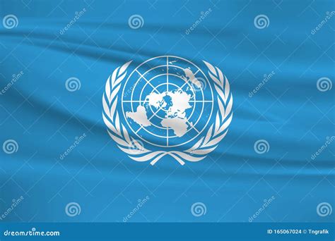 Ilustra O De Uma Bandeira Das Na Es Unidas Imagem De Stock Editorial