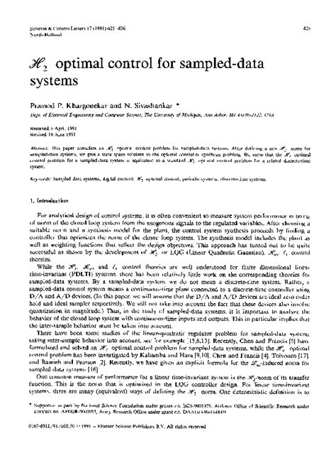 pdf 2 optimal control for sampled data systems pramod khargonekar