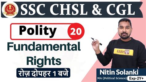 Class 20 SSC CHSL CGL Polity By Nitin Sir Fundamental