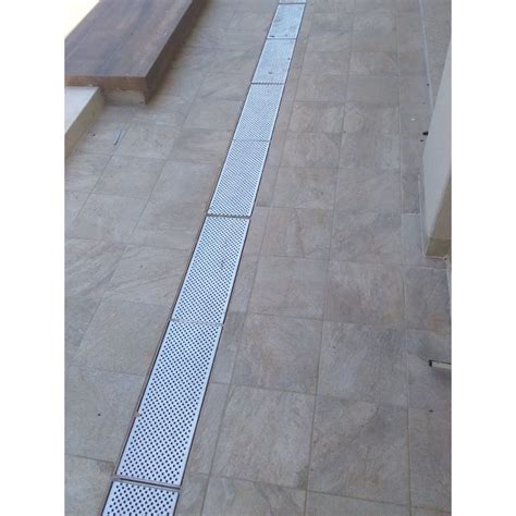 Ralo Grelha Linear Perfurada Em Inox Cm X Cm Gua Pluvial Submarino