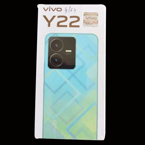 Light Blue Vivo Y22 Smart Phone Usb Power Adapter Memory Size 64 GB