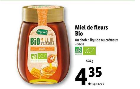 Promo Miel De Fleurs Bio Maribel Chez Lidl Icatalogue Fr