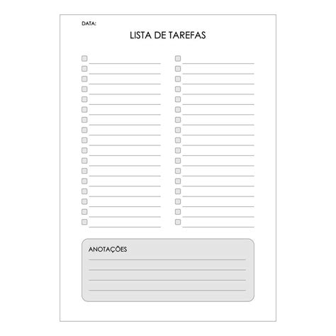 Pin em Modelos de listas de tarefas para impressão