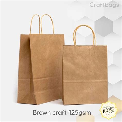 Jual Paper Bag Coklat Tali Kertas 20x9x29 35x12x25 Cm Paper Bag
