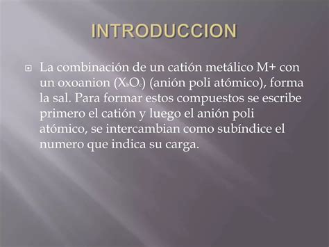 Compuestos Ternarios Acidos Oxacidos U Oxoacidos PPT