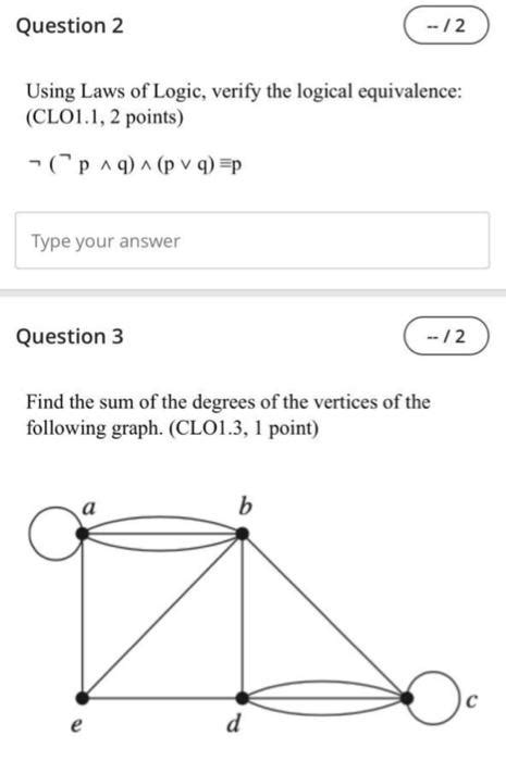 solved using laws of logic verify the logical equivalence