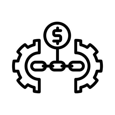 Value Chain Icon Business Chain Money Chain Illustration Isolated On
