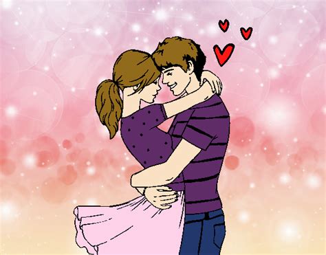 Dibujo de Pareja enamorada pintado por en Dibujos net el día 15 05 18 a