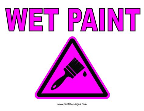 Free Wet Paint Sign To Print Printable Signs