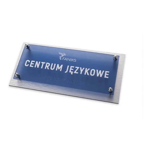 Tabliczka Przydrzwiowa Z Dibondu I Plexi Z Alfabetem Braille A Wym