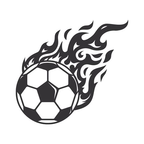 Silueta De Logotipo De Fuego De Bal N De F Tbol Caliente Logotipos O