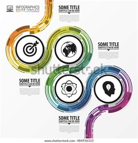 Abstract Colorful Business Path Timeline Infographic Stock Vector