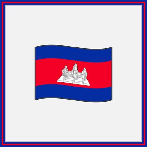 Premium Vector Cambodia Flag Cartoon Vector Illustration Flag Of