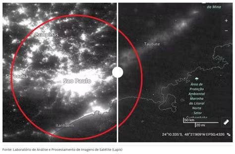 Imagens de satélite mostram São Paulo antes e depois do apagão veja
