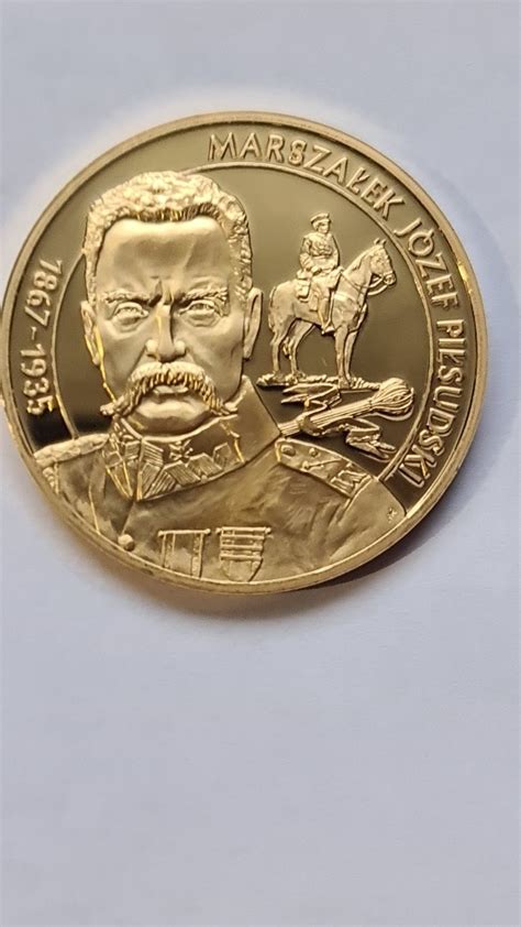 Medal Józef Piłsudski Wielcy Polacy Gryfino Licytacja na Allegro