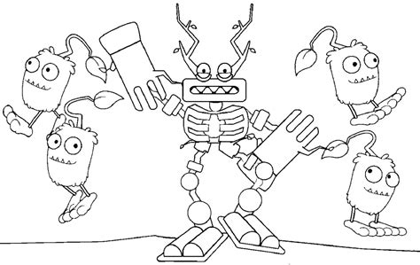 Desenhos para colorir amigos do arco íris WubboxName Meus Monstros