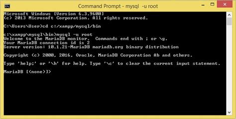 Cara Membuat Database Dengan Langkah Di Cmd Jejak Kaki