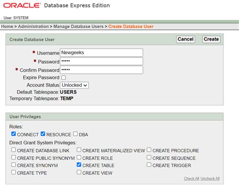 How To Create User In Oracle G Using Command Prompt Printable Forms