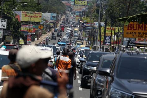 Kepadatan Kendaraan Jalur Puncak Bogor Libur Maulid ANTARA Foto
