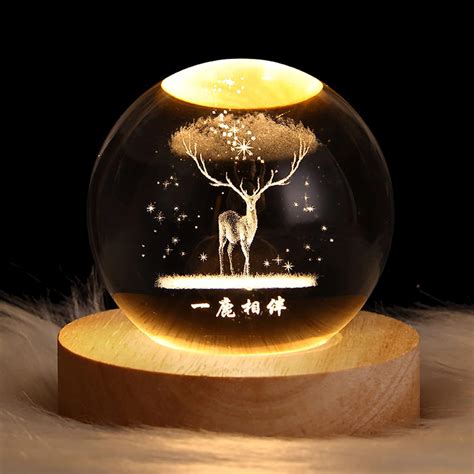 Buy HFEHSKJ 3D Galaxy Crystal Ball Night Light LED Solar System