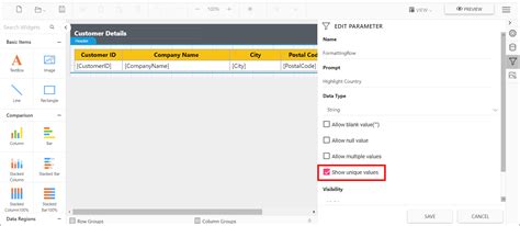 Parameter Custom Properties WPF Report Viewer