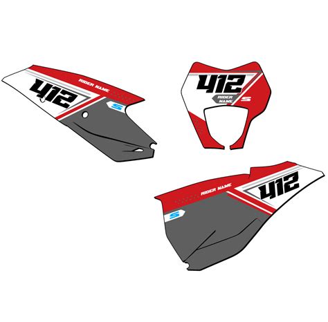 EC SG65 Custom MX Number Plates Senge Graphics Kit Compatible With