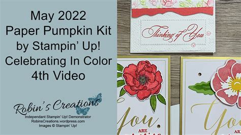 4th Set Of Alternates For The May 2022 Paper Pumpkin Kit By Stampin Up