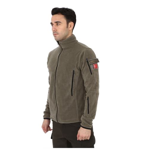 Açık Haki Taktik Polar Hırka Outdoor Askeri Taktikal Polar