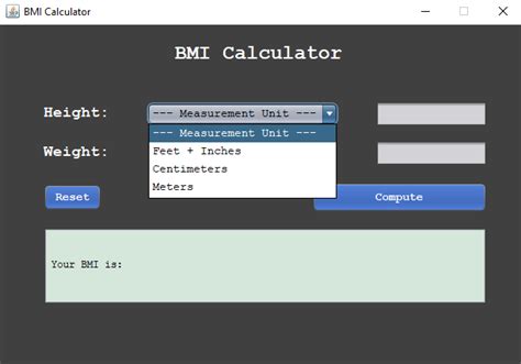 github bocyej bmi calculator java bmi calcuator created and submitted by laurel jacob
