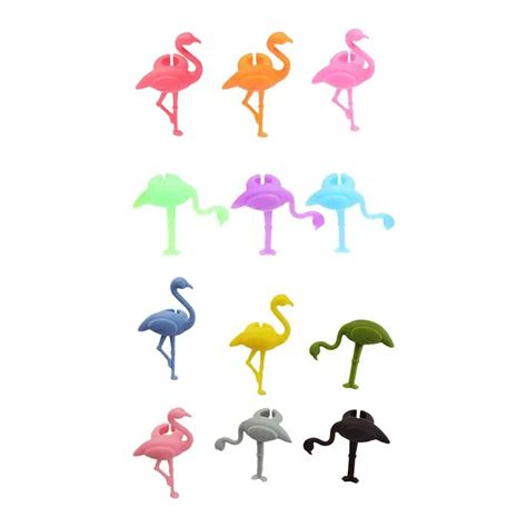 12 Adet Silikon Arap Barda I Aretleyici Flamingo Tasar M Arap Cam Tan Y