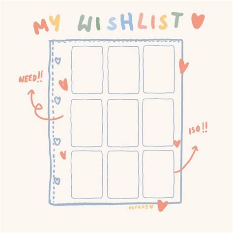 KPOP Wishlist Template By O6frog Photo Card Template Binder