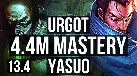 URGOT Vs YASUO TOP 4 4M Mastery 7 1 2 700 Games Dominating