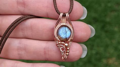 Round Mini Pendant With Cabochon Wire Wrapping Tutorial YouTube