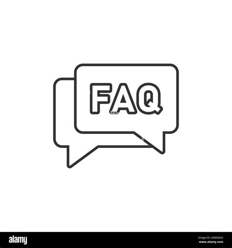 Faq Speech Bubble Icon In Flat Style Question Vector Illustration On