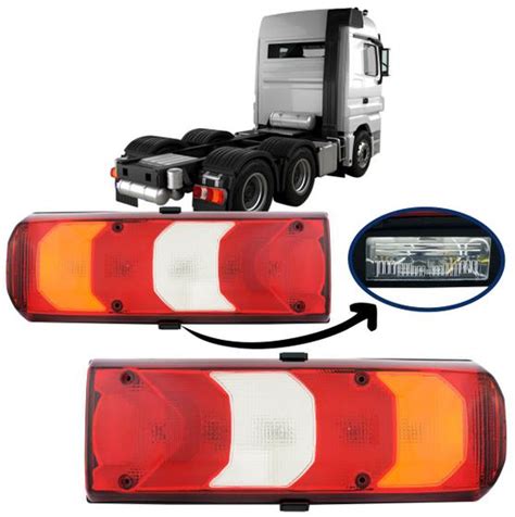 Par Lanterna Traseira Caminhão Mb Accelo Atego Actros Axor Gauer