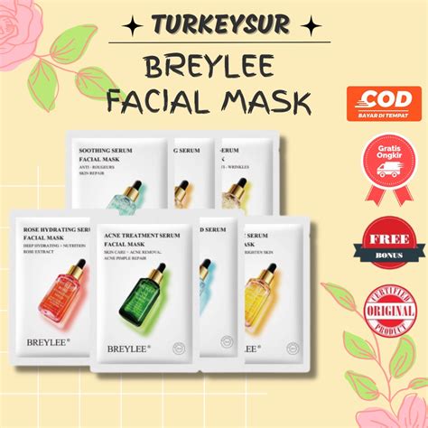 Jual BREYLEE Sheet Mask Masker Kolagen Wajah Rose Retinol Vitamin C