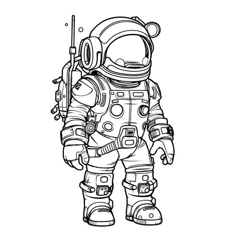 Ausmalbild Astronaut Ausmalbild Kostenlos Herunterladen