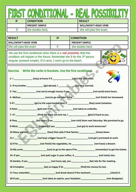 First Conditional Esl Worksheet By Traute