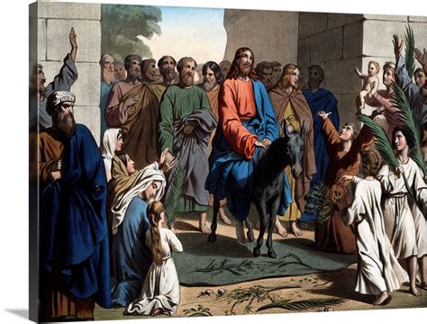 The Triumphant Entry Of Christ Into Jerusalem Th Century Print Wall