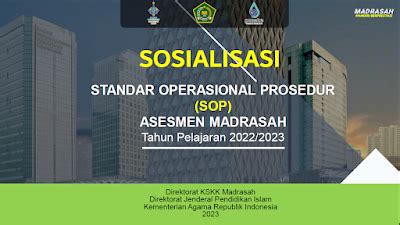 Materi Sosialisasi Standar Operasional Prosedur SOP Asesmen Madrasah 2023