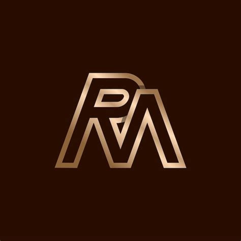Inicial Letra MR Ou RM Logo Monograma Logo Letra M R Modelo De