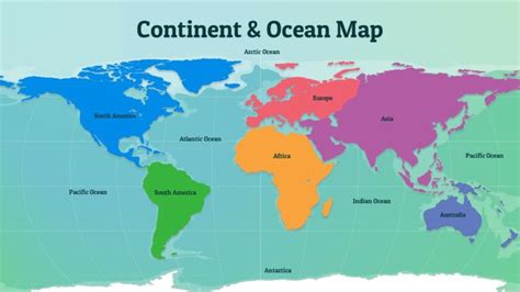 Free Continent Ocean Map Template