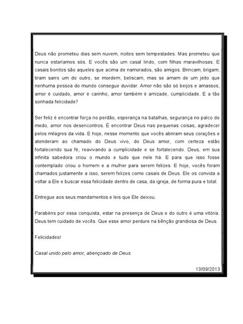 Carta Para Afilhada Em Retiro Espiritual