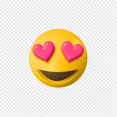 Sonriente cara con corazón ojos Emoji ilustración 3D png PNGWing