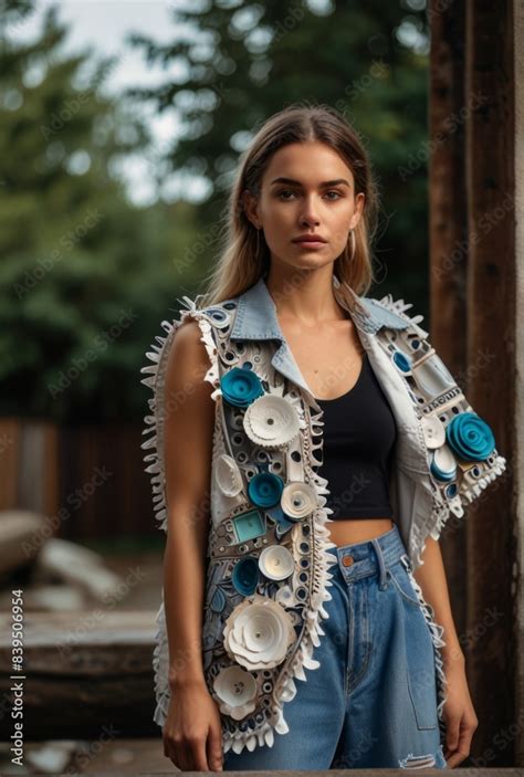 tendencia moda moda upcycling retrato ropa hecha con basura y plástico