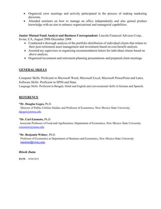 Ritwik Dutta Ag Cv Pdf