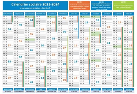 Calendrier 2024 Numero Semaine Et Vacances Scolaires Gussi Katinka