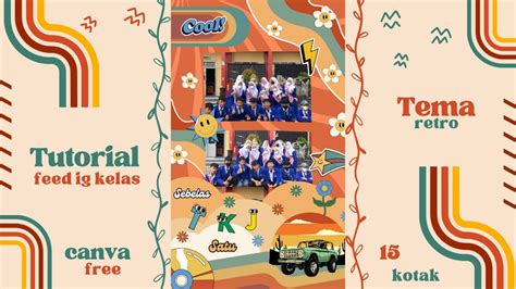 Cara Membuat Feed IG Kelas Aesthetic Tema Retro Di Canva YouTube