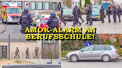AMOK ALARM an Berufsschule SEK Spezialkräfte im Großeinsatz